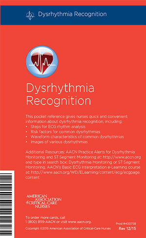 AACN Dysrhythmia Recognition Pocket Reference Card - AACN